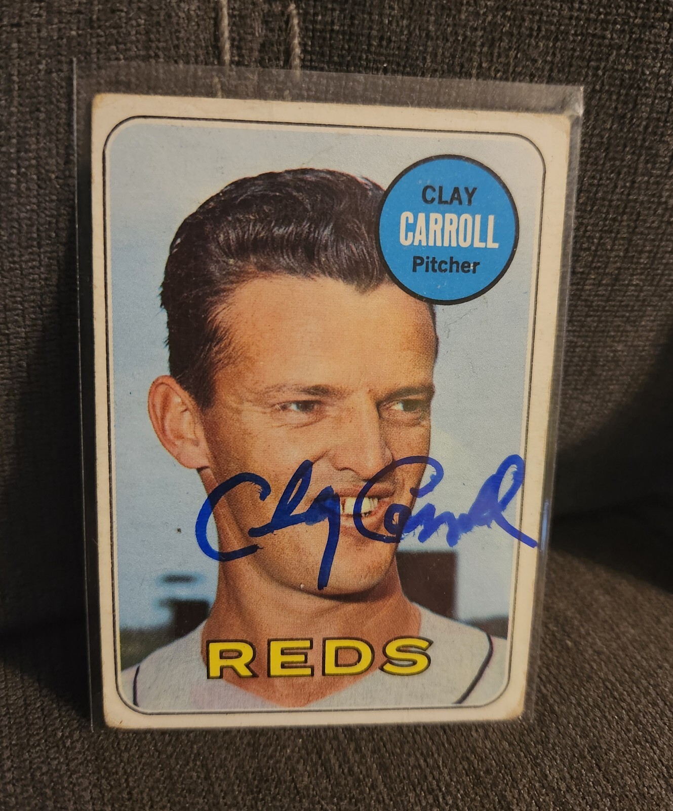 Clay Carroll Autograph Signed 1969 Topps Cincinnati Reds | eBay
