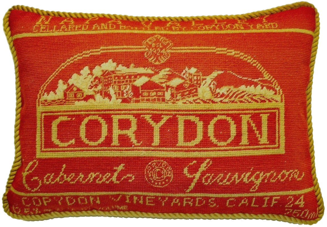 13x19 Wool Needlepoint Napa Valley Corydon Cabernet Sauvignon Wine ...