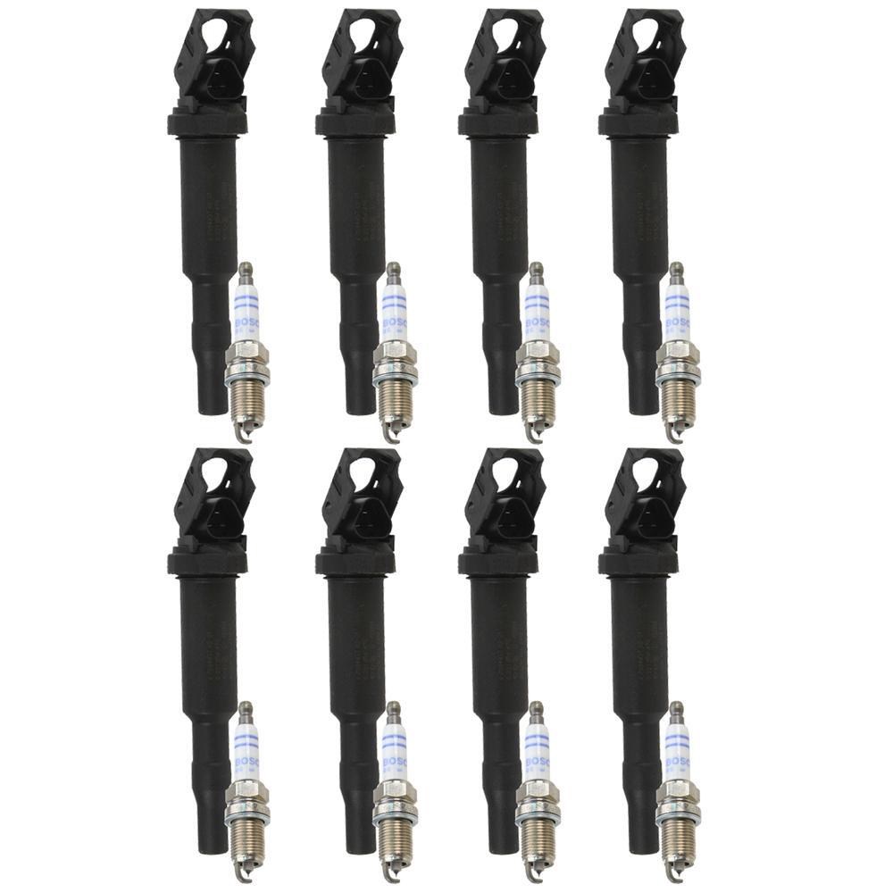 8 OEM BOSCH Ignition Coil Set +8 Spark Plugs Kit For BMW 550i 650i 750i ...