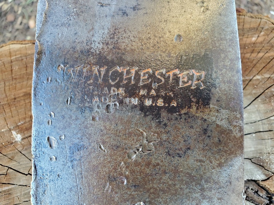 Vintage 1925 WINCHESTER 3 lb Michigan Pattern Axe Hatchet USA Camping ...