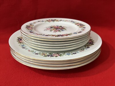 10 Paragon Lavinia China Dinner And Salad Plates (A1453), Made In ...