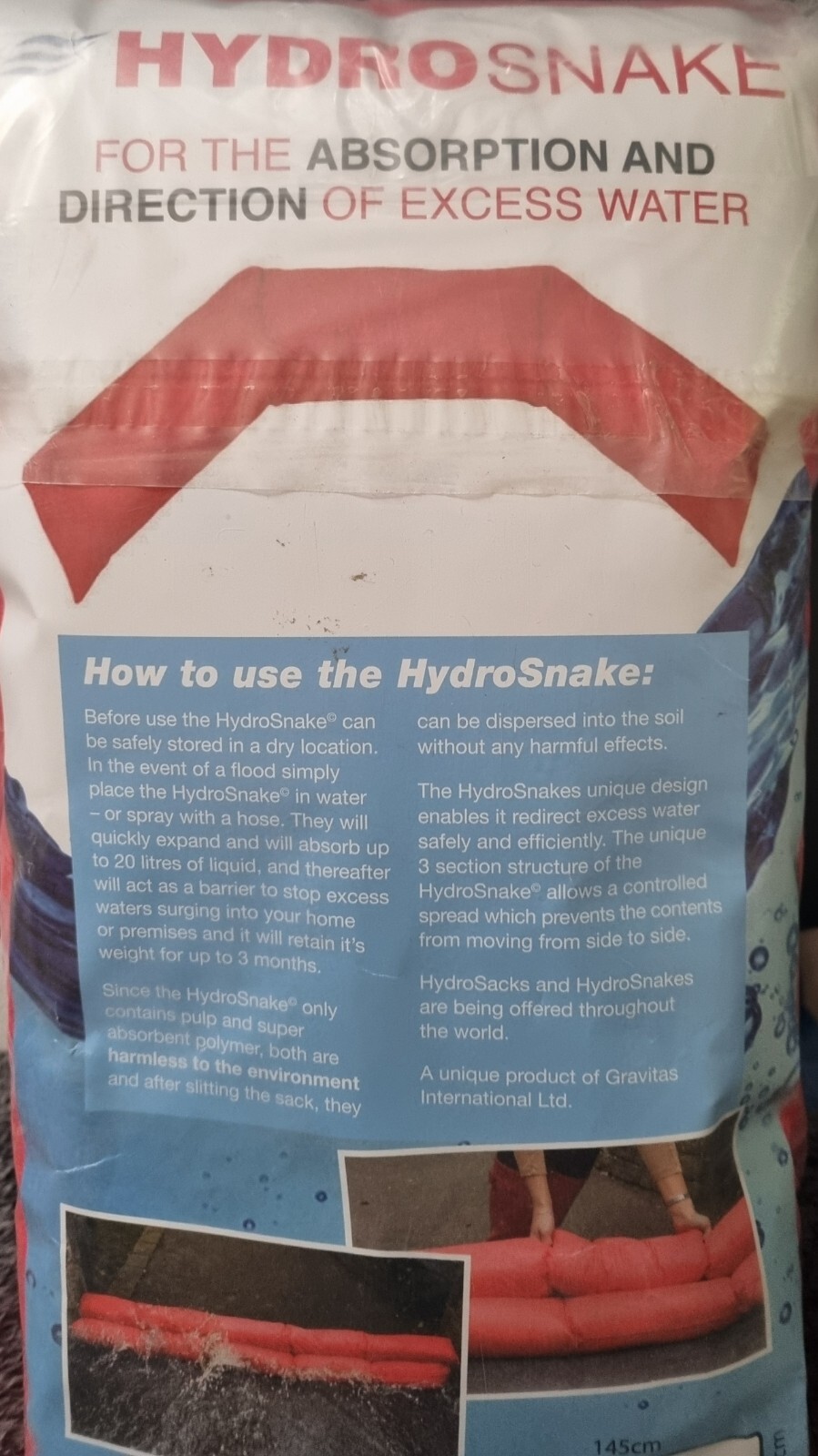 HydroSnake Sandbag Flood Barrier - HSNK (2 Pack) for sale online | eBay