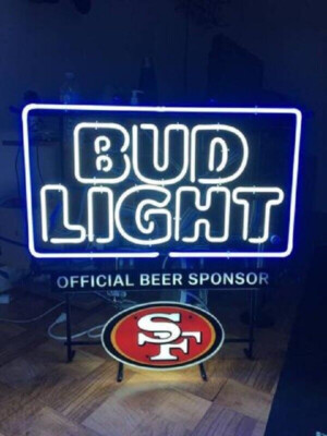 San Francisco 49ers Beer Neon Sign 24x20 Beer Bar Sport Pub Wall Decor ...