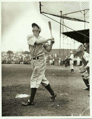 Detroit Tiger Baseball Player Don Ross Practicing Batting 1936 OLD ...