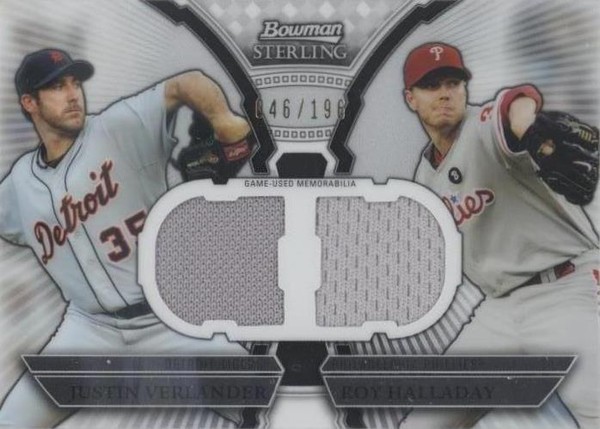 2011 Bowman Sterling - Dual Relics Box Loader #DRB-VH Justin Verlander ...