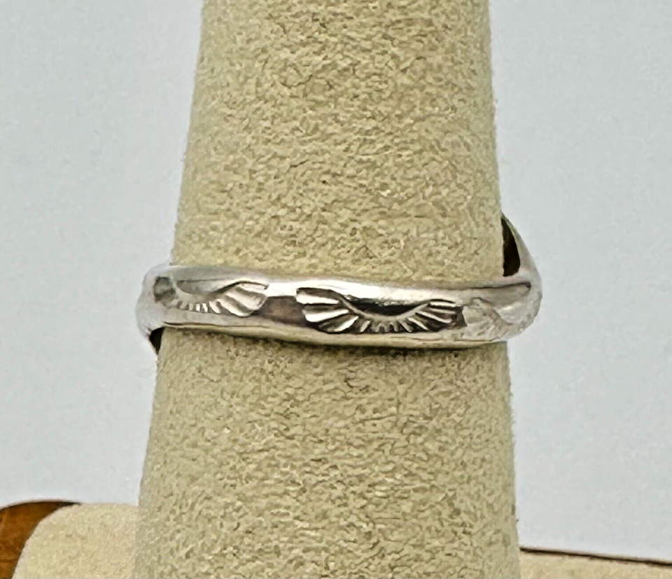 Vintage Native American Navajo Sterling Silver Bypass Ring - Signed Carma Harvey | eBay