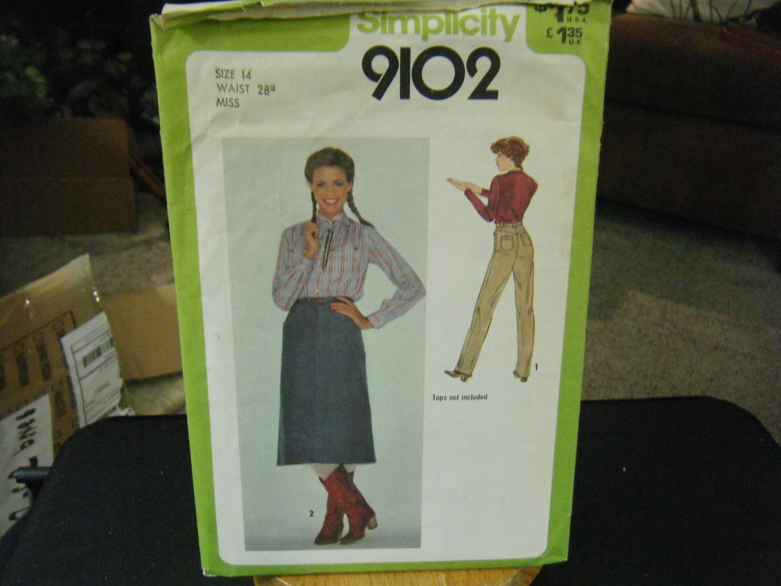 Simplicity 9102 Misses Jean Skirt & Jean Pants Pattern - Size 14 Waist ...