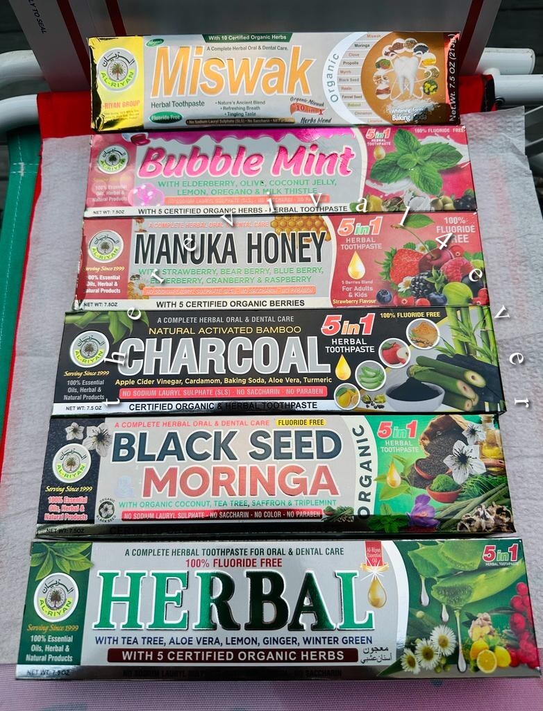 ORGANIC Tooth Paste-Al Riyan 8 Different Types Available | eBay