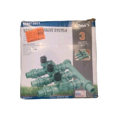 Orbit Heavy Duty Sprinkler Valve System 3 Port Inline Manifold ~ Pre ...