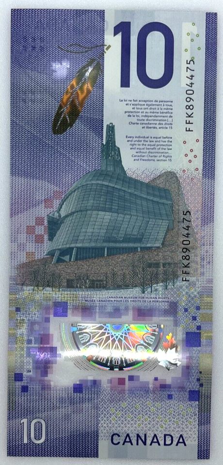 Banknote - 2018 Canada $10 Ten Polymer, Viola Desmond, Rogers-Macklem ...