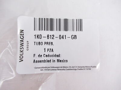 Genuine OEM Volkswagen Audi 1K0-612-041-GB Brake Booster Vacuum Pipe ...