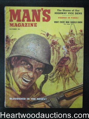 Man's Oct 1954 Meggin Myles / tommy gun cover | eBay