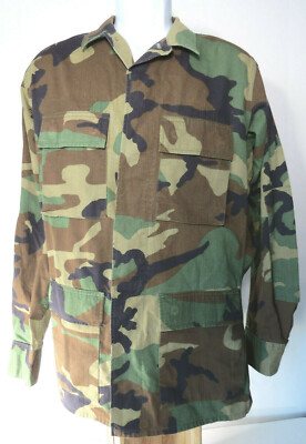 US AIR FORCE CAMO CAMOFLAGE CAMOUFLAGE BUTTON Jacket Shirt Long Sleeve ...