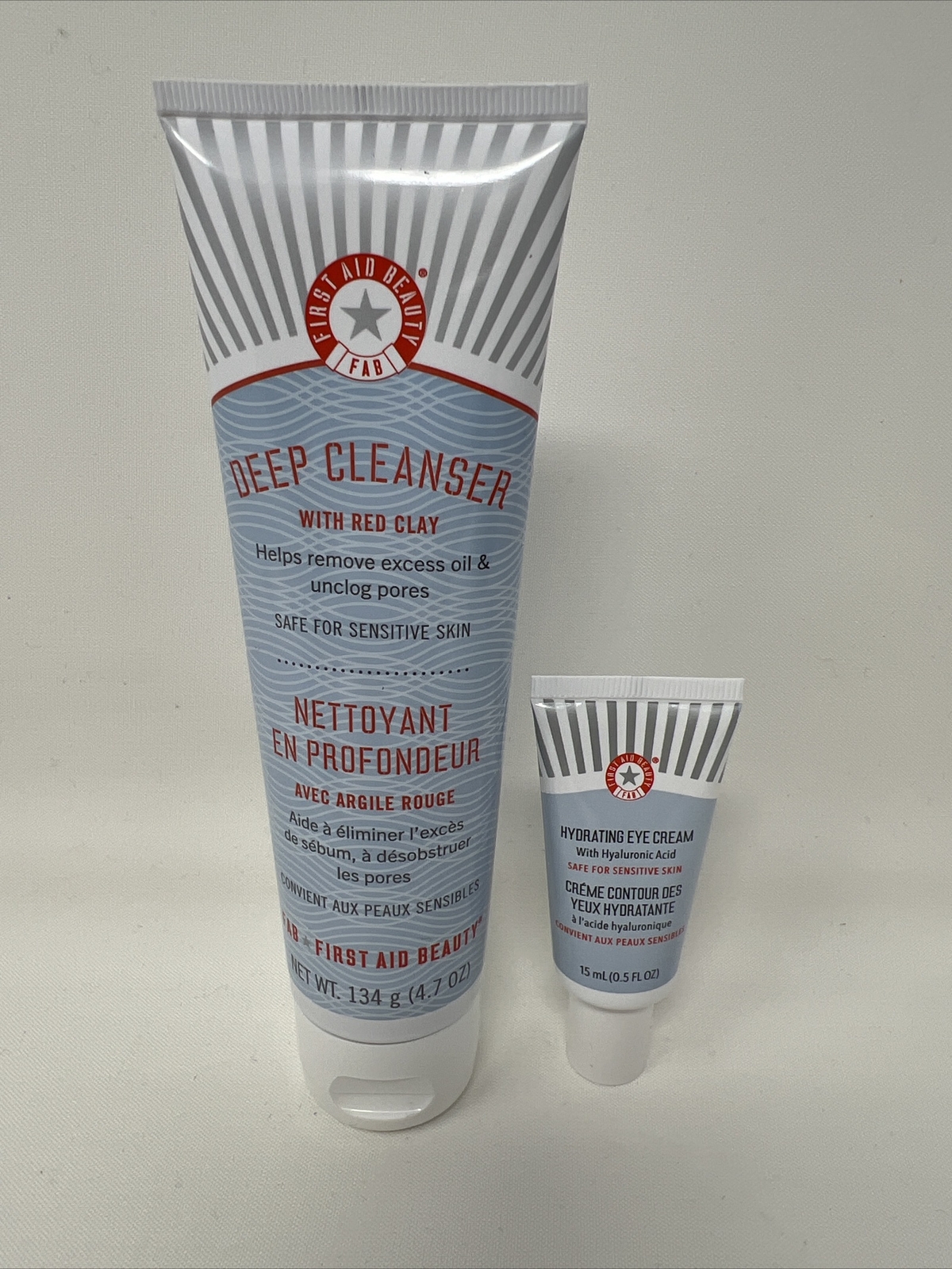 First Aid Beauty Deep Cleanser (4.7 Oz. & Hydrating Eye cream (.5 Oz ...