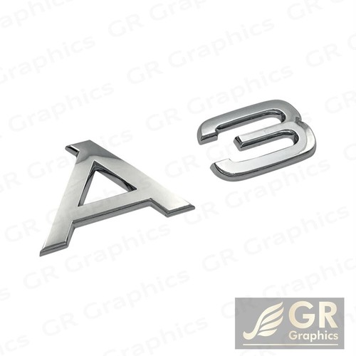 For Audi A3 Chrome Silver Emblem Rear Letter Tail Badge Trunk Lid ...