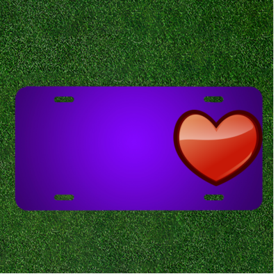 Custom Personalized License Plate With Add Names To Heart Love Red ...