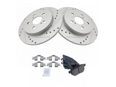 TRQ 44MD58N Rear Brake Pad and Rotor Kit Fits 2010-2013 Toyota Prius | eBay
