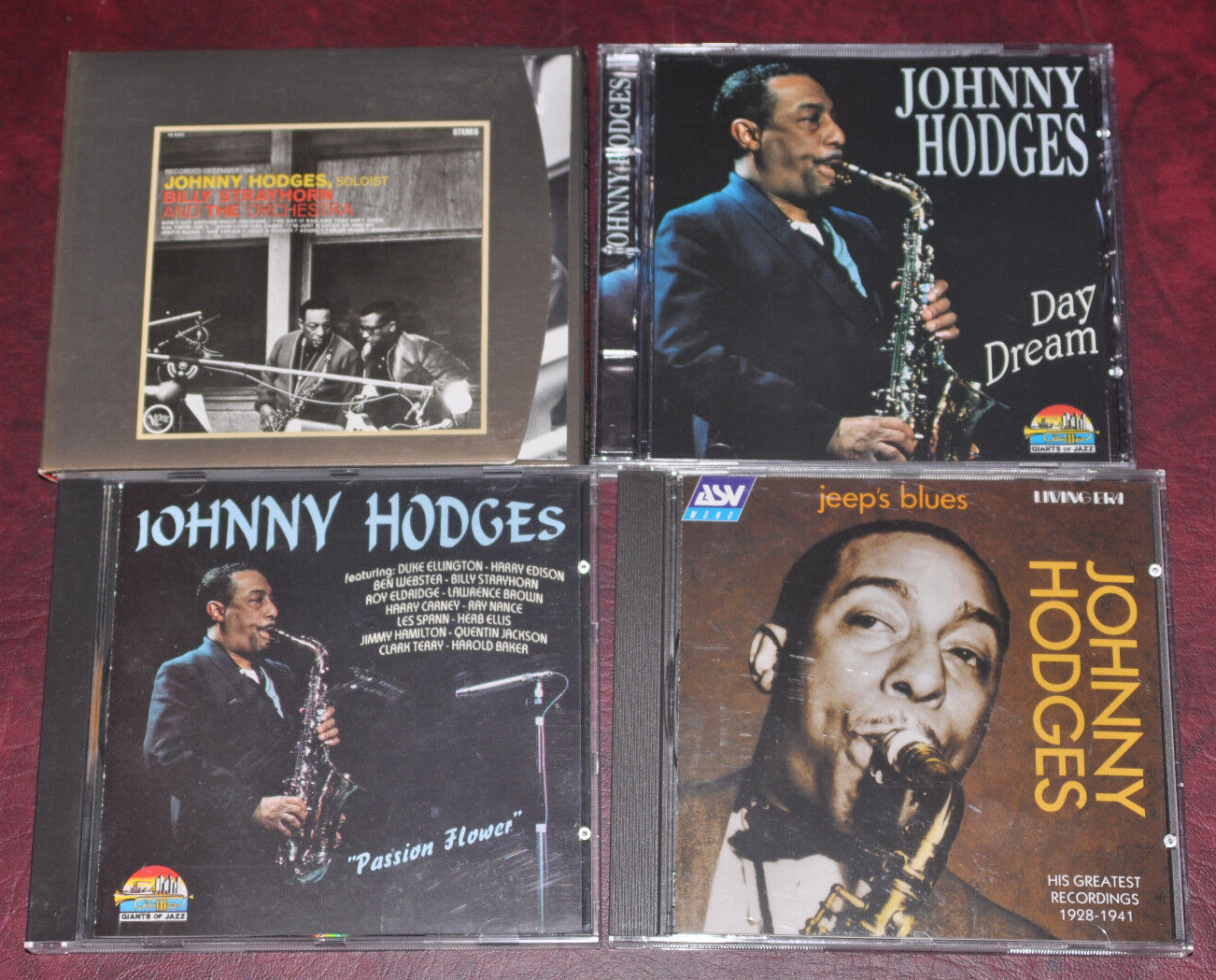Johnny Hodges lot of 4 CDs, Billy Strayhorn, Jeep's Blues, Verve Master ...