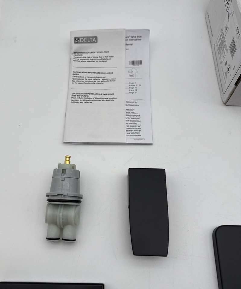 Delta T14267-BL-PP Monitor 14 Series Modern Handle Shower Trim - Black ...