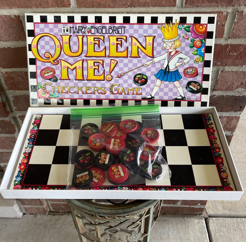 Vintage Mary Engelbreit Queen Me! Checkers Game 2001 Ann Estelle ...