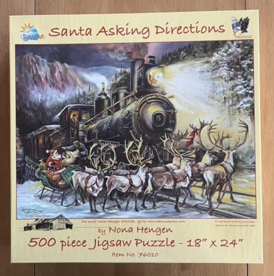 JigSaw Puzzle 500 Pieces Christmas Train Santa Asking Directions ...