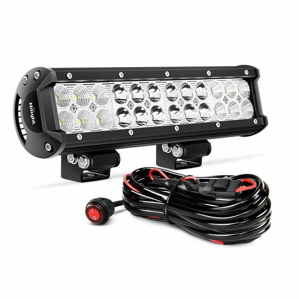 Nilight 12Inch 72W LED Light Bar Spot Flood Truck Lights fit Offroad ...