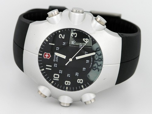 Mens 47mm Black Victorinox Swiss Army StarTech 3000 Ani-digi Watch ...