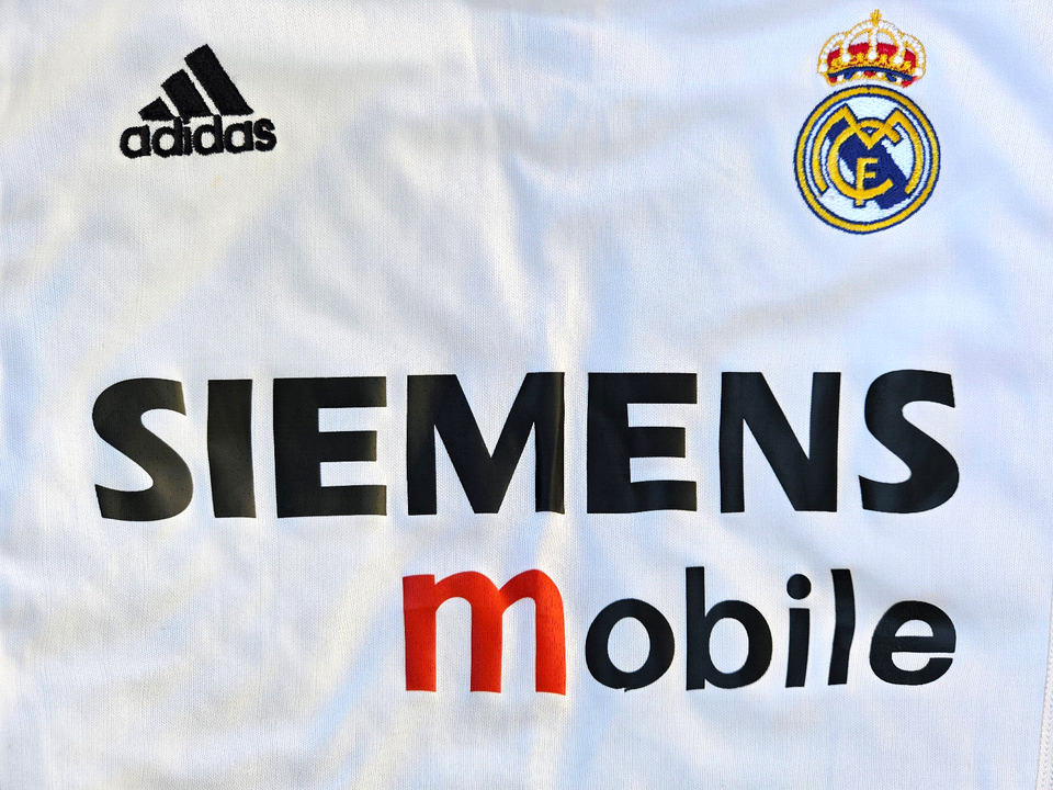 Adidas Real Madrid 2003-04 Siemens Mobile Soccer Football Jersey Shirt ...
