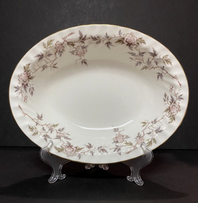 Minton Suzanne Rimmed Swirl Oval Serving Bowl 10 3/4"X8 1/2" | eBay