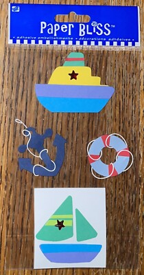 Paper Bliss Sails Away Sail Tug Boat Life Preserver Toys Kids Scrapbook ...