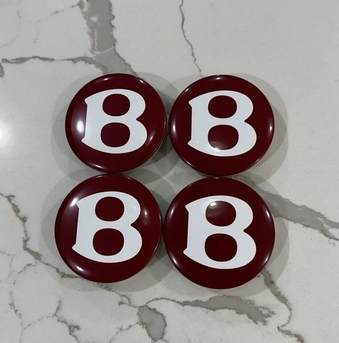 4x Factory Bentley Center Cap Original Genuine OEM Wheel Red B Small ...