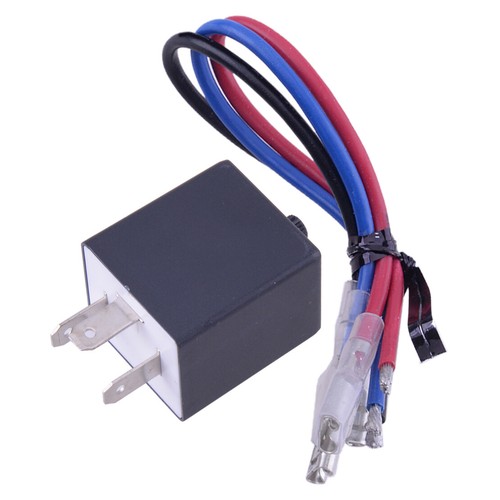 3 Pin LED Adjustable Flasher Relay w/ Wire Unit Car Motorcycle Turn Signal Light | eBay