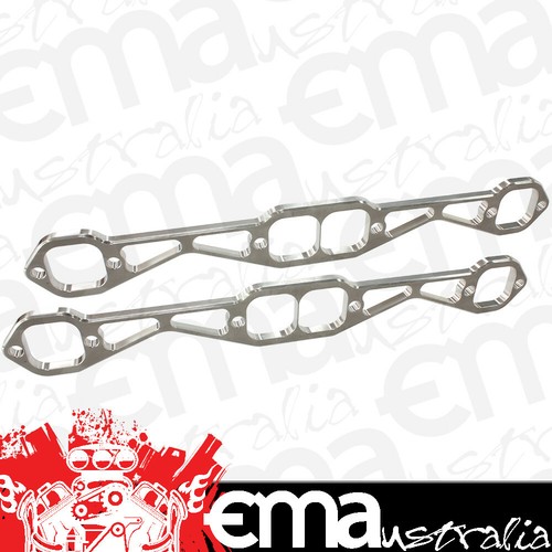 Aeroflow AF9551-1001 SBC Header Flanges Set 1-3/4" Square Port 1.75 x 1 ...