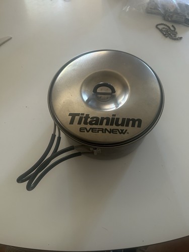 Evernew Ultralight Titanium Ti NS Non-Stick Pot 0.9L w/Lid & Handles 900ml | eBay