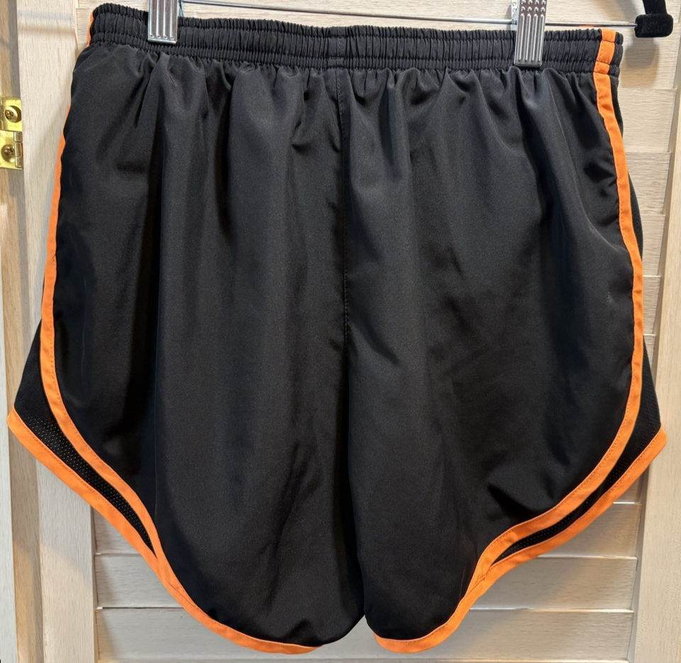 Nike Dri-Fit running shorts activewear black orange women's size S ...