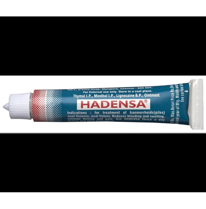 Hadensa Ointment used for the treatment of piles 20gm fissures, and ...