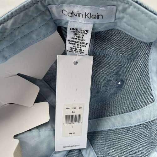 NWT Calvin Klein Men's Embroidered CK Logo Baseball Hat Denim Monogram ...