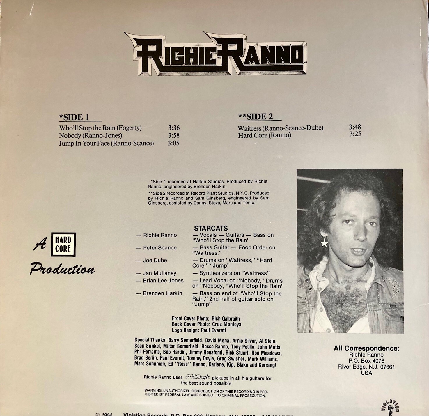 Richie Ranno- Record album LP- UNPLAYED! STARZ | eBay