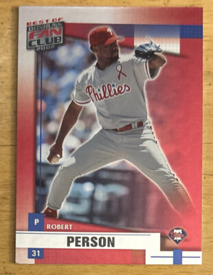 2002 Donruss Fan Club Robert Person 109 Phillies Pitcher VG Corner ...