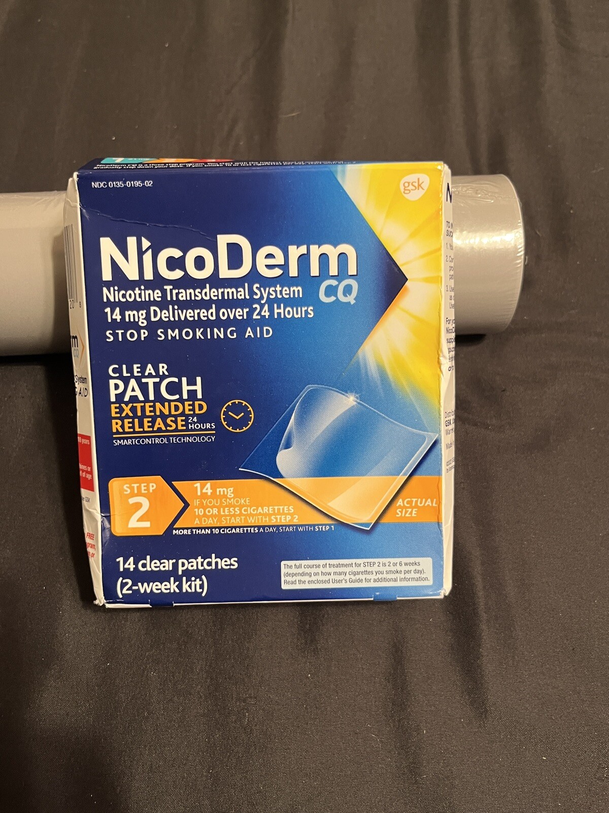 NicoDerm CQ Step 2 14 Clear Patches 14mg Exp 08/2025 Nicotine Patch ...