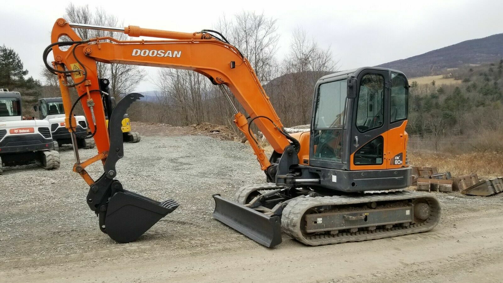 HYDRAULIC THUMB BOBCAT MINI EXCAVATOR PIN ON GRAPPLE CLAMP CLAW 337 341 ...