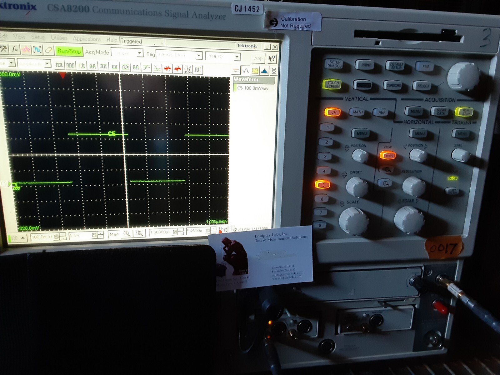 Tektronix CSA8200 Communications Signal Analyzer W/ 80a02 Protection ...