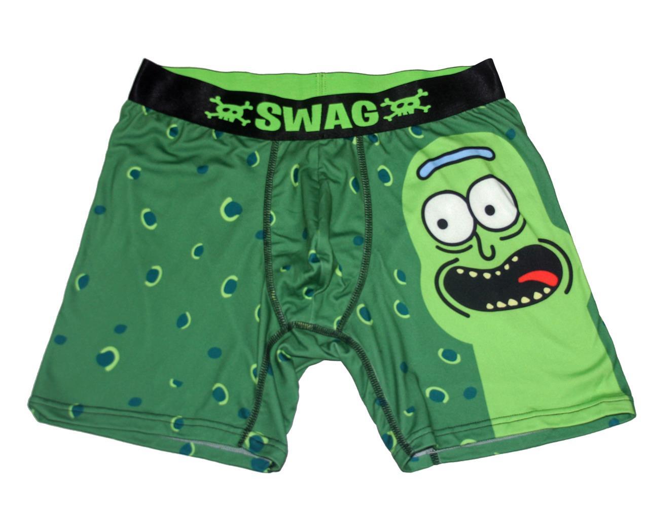 SWAG Rick and Morty Green PICKLE JUICE RICK Boxers Men's M (31-33) New ...