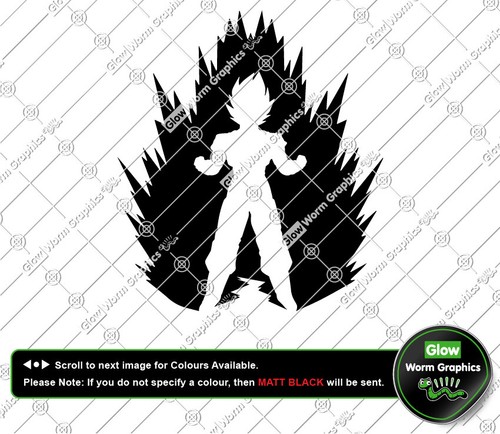 Dragon Ball Z Super Saiyan Goku Car Window Power Up laptop Sticker ...