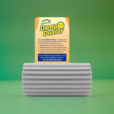 Scrub Daddy Damp Duster Grey | Reusable Dust Sponge for Blinds Vents ...