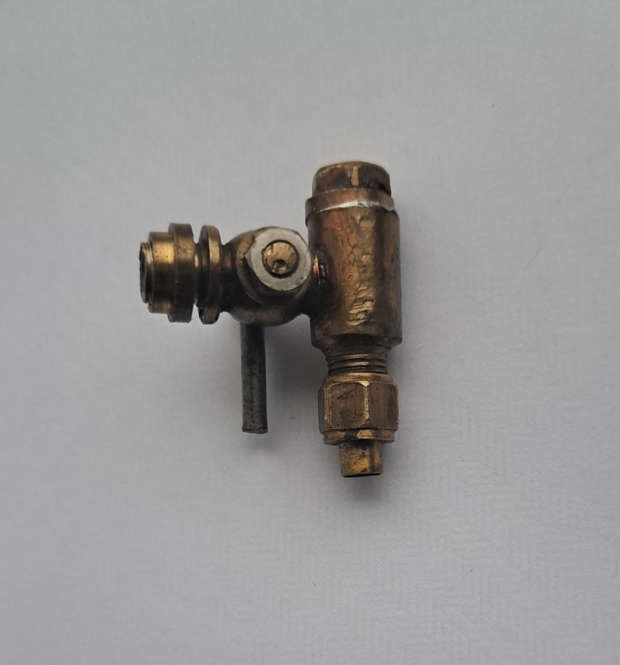 Vintage live steam check valve with shut off cock for 5/32" pipe ...