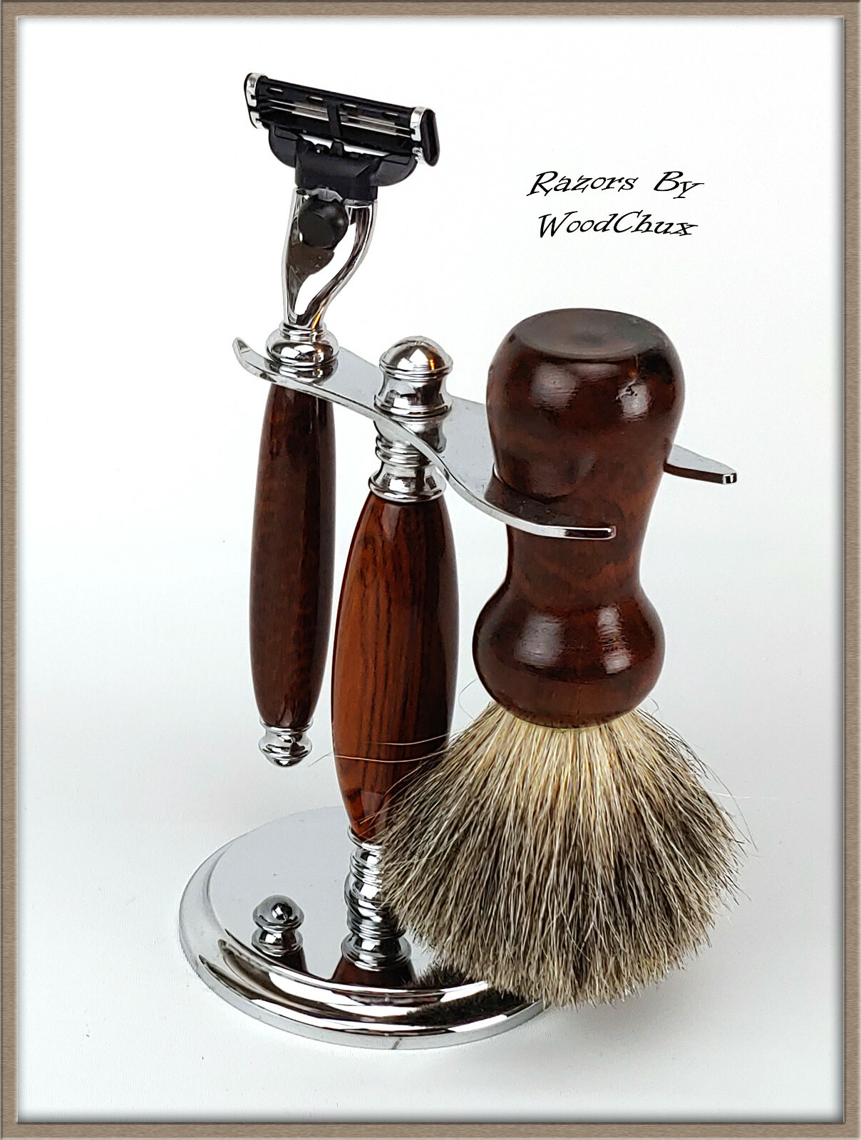 Shaving Razor Set Handmade Rare Snake Wood Art 356 | eBay