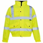 MENS HI VIZ JACKET HI VISIBILITY WATERPROOF QUALITY SECURITY WORK WEAR ...