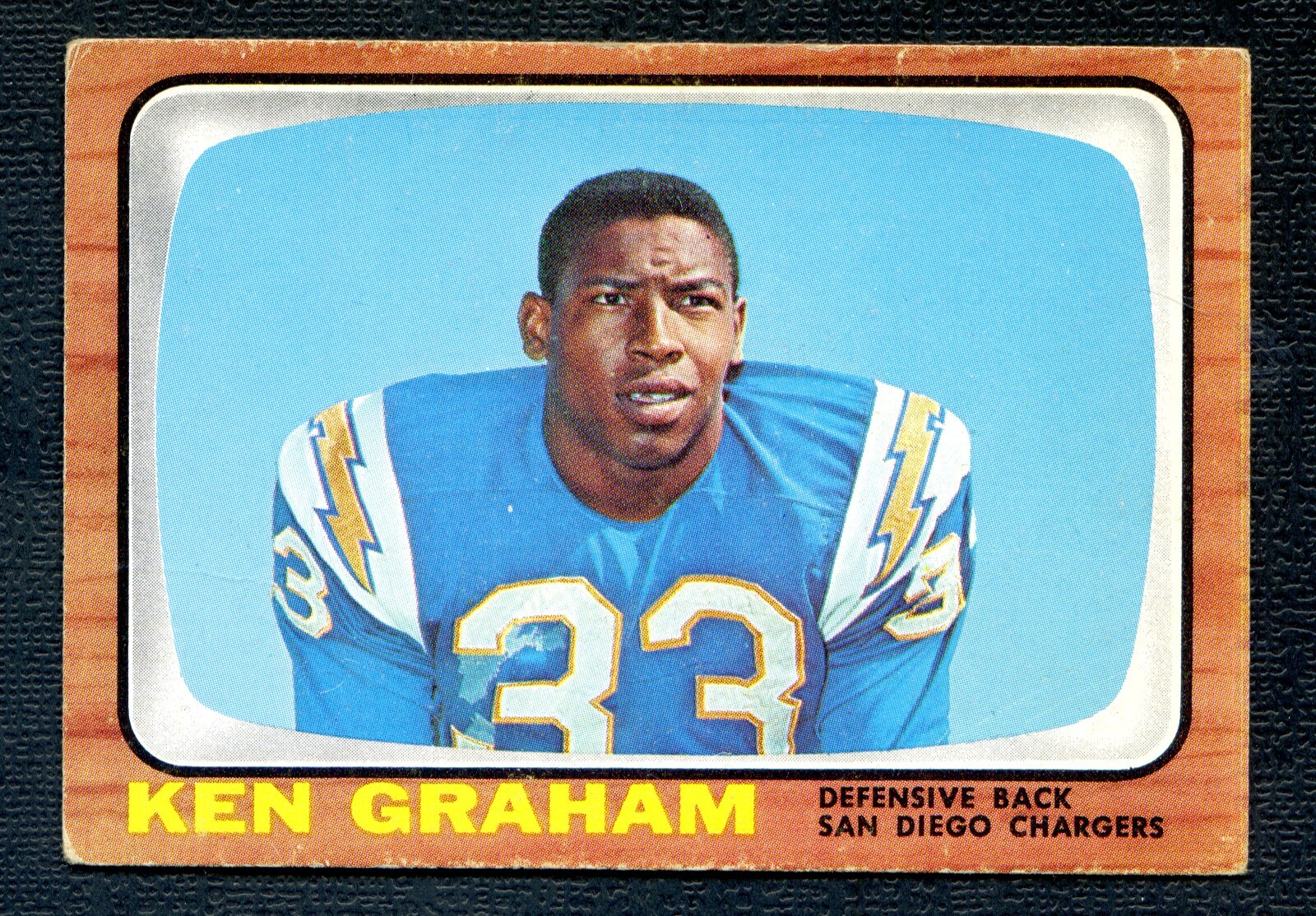 1966 Topps #123 Ken Graham - San Diego Chargers Vg/Ex+ | eBay