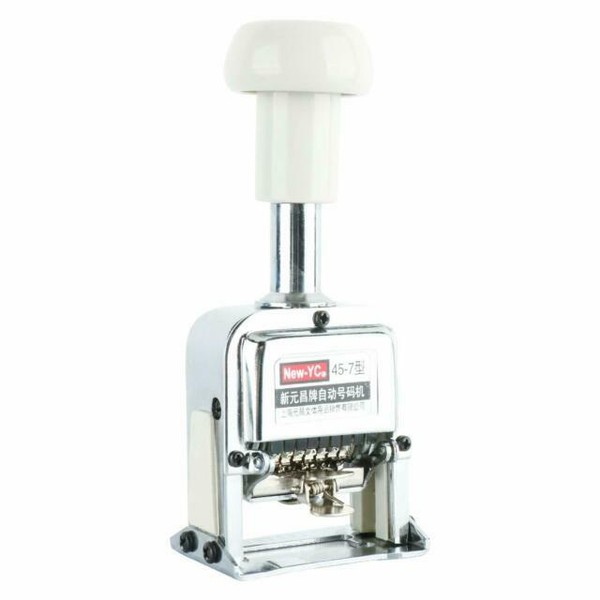 7 DIGIT Automatic Numbering Machine Self Inking Number Stamp Auto Jump ...